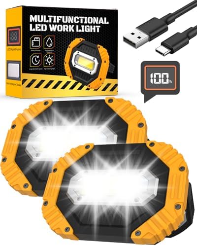 KALAHOL 2025 Upgraded 30W LED Rechargeable Work Light with Digital ...