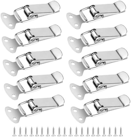 10 Pcs Spring Loaded Toggle Latch Hasps, Tension Clasp, Stainless Steel ...