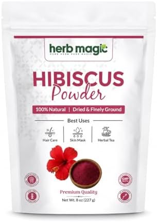 Amazon.com: Hibiscus Powder 8oz - Dried Hibiscus Petals Powder, Flor de ...