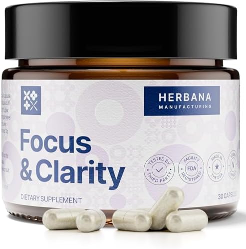 Amazon.com: Focus & Clarity Capsules, Brain Support Supplement | Enhance Cognitive Function ...