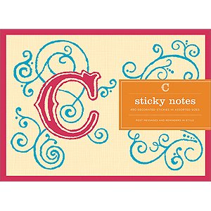 Monogram C Sticky Notes: Galison: 9780735326736: Amazon.com: Office ...