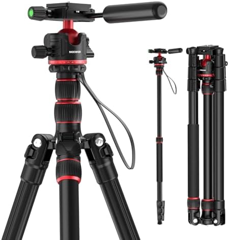 Amazon.com : NEEWER Basics Camera Tripod Monopod, 77" Compact ...
