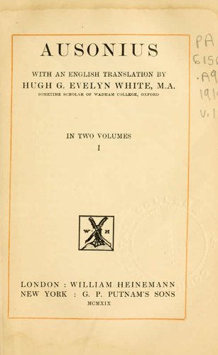 Ausonius, With An English Translation: Decimus Magnus Ausonius: Amazon ...