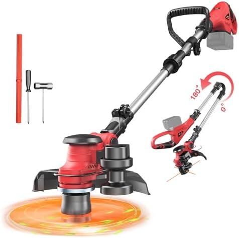 Cordless String Trimmer for Milwaukee 18V Battery, Folding 3 in1 Weed ...