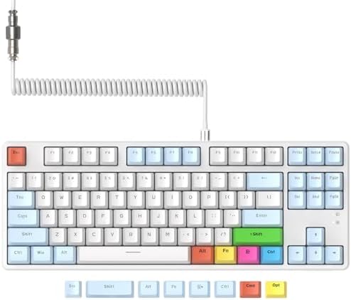 Amazon.com: Inland ProHT Rainbow LED Backlit USB Wired Keyboard with ...