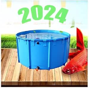 Amazon.com: Pool Above Ground, Canvas Fish Pond Round Fold Aquarium ...