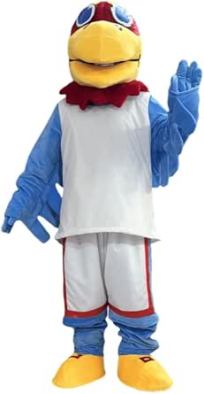 Amazon.com: BTOCHK Cute Jayhawk Bird Mascot Costume Animal (Large ...