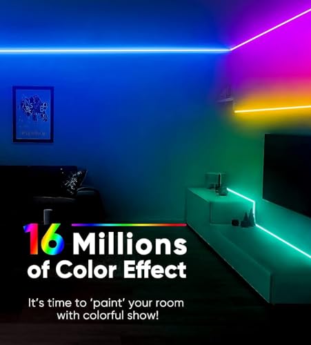 iNextStation Neon LED Strip Light, 5M RGB LED Light with APP/Remote ...