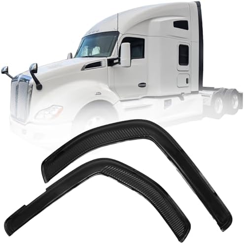 Amazon.com: Window Air/Rain Guard Deflectors Compatible with Kenworth ...