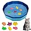 Cat Pool 30 x 10 cm, Foldable Cat Pool with 6 Toys, Mini Pool for Cats ...