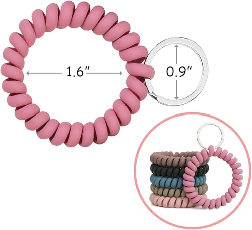 shiwukm 6PCS Stretchable Wristband Wristlet Keychain Wrist Key Chain ...