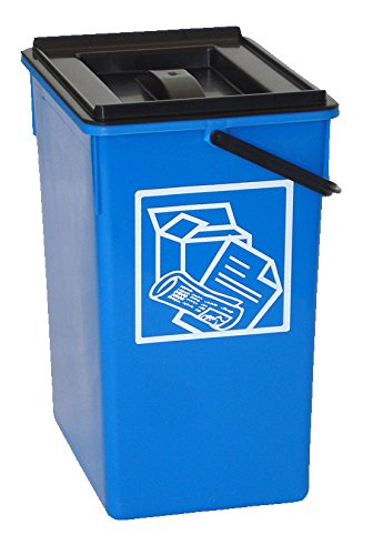 Blue Recycle Bin With Lid ACUA Recycling & Trash Containers