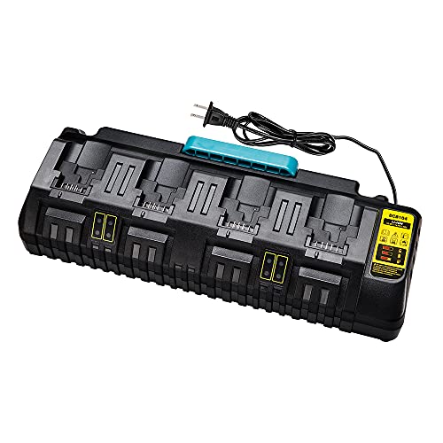 Hipoke DCB104 20V MAX Dewalt Battery Charger, 4-Ports Rapid Charger ...