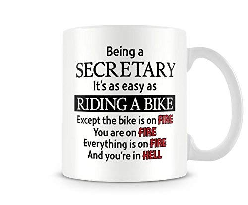 Buy ABCI Secretary, Easy As Riding A Bike - Printed Funny Mug - Great ...