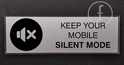fingerz Keep Your Mobile Silent Mode Silver Black Laminated Acrylic ...