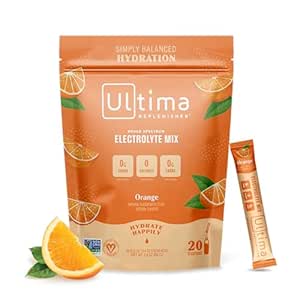 Amazon.com: Ultima Replenisher Daily Electrolyte Drink Mix – Orange, 20 Stickpacks – Hydration ...