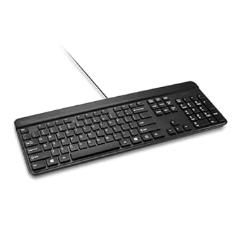 Amazon.com: Kensington KB201 Simple Solutions Wired Keyboard, Black ...