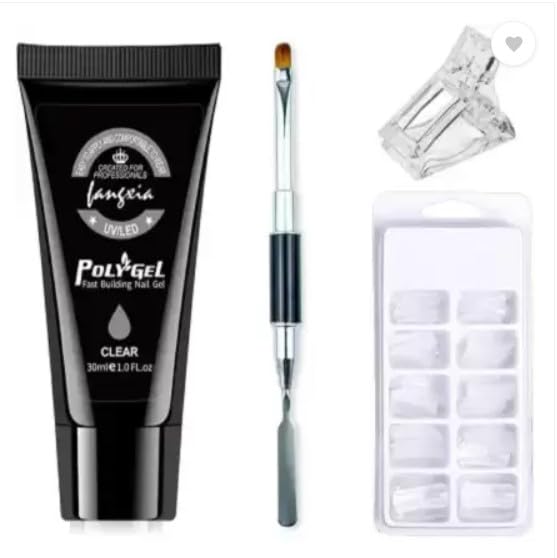 30 ML Polygel tubes Polygel For Nails Extensions Kit with Tips 120pcs ...