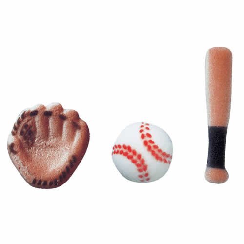 Amazon.com : Baseball Equipment (38418) Shaped Edible Hard Sugar ...