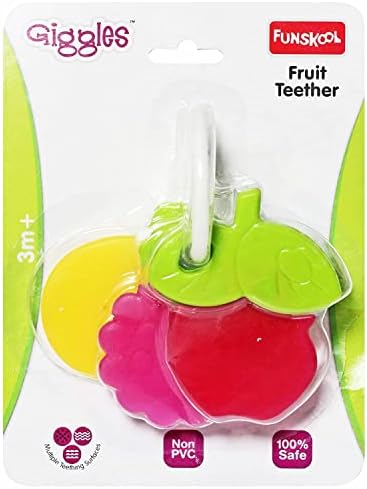 Funskool Giggles Plastic-Orange Teether, Teether For Babies To Sooth ...
