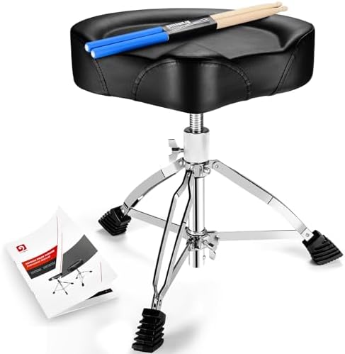 STRICH Drum Throne, Heavy Duty Height Adjustable Padded Seat Drum ...