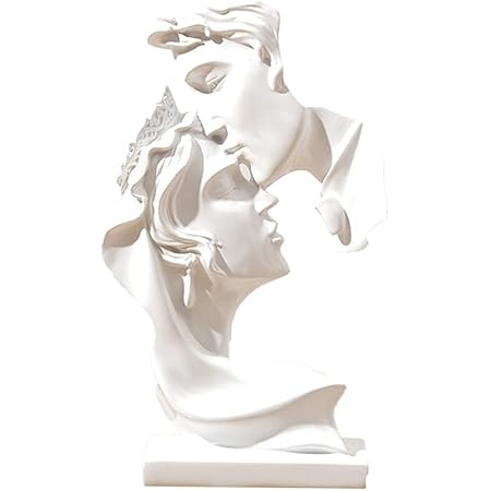 Amazon.com: JXCBXJ Couples Kiss Sculpture,Abstract Art Couple Sculpture ...