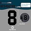 Amazon.com: 22 Sheets 8 Inch Iron on Numbers for Jersey Black Large ...