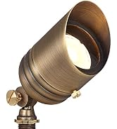 VOLT Top Dog Scotty 12V Cast Brass Outdoor Spotlight with 5W 2700K MR16 ...