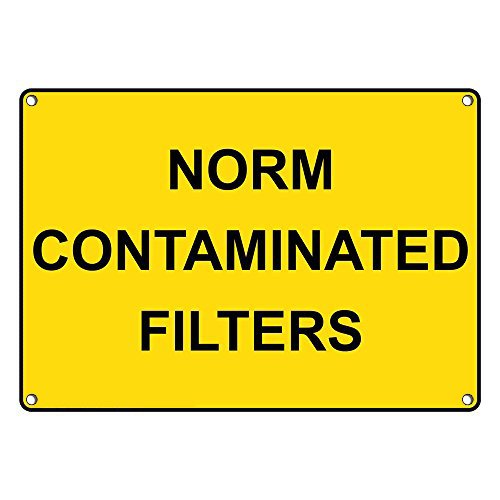 Weatherproof Plastic Norm Contaminated Filters Sign with English Text ...