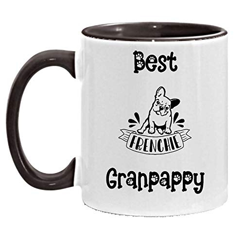 Best Frenchie Granpappy Mug - 11 oz Black Accent Coffee Cup with Handle