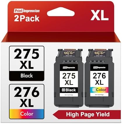PG-275XL/CL-276XL Ink Cartridge Combo Pack Replacement for Canon 275 ...