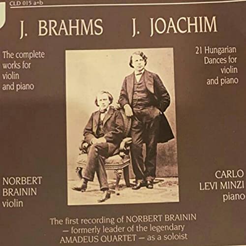 Amazon.com: Johannes Brahms: The Violin Sonatas played by Norbert ...