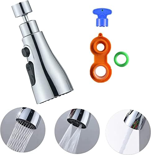 Tap Adapter Sink Kitchen Tap Spray Head Tap Extender 360° Swivel Spout ...