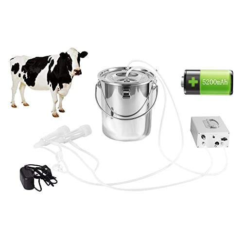 Amazon.com: Cow Milking Machine,Rechargeable Battery Milker Powered ...