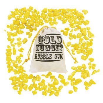 Amazon.com : Gold Nugget Bubble Gum - Candy & Gum (12 pack) net wt : 24 ...