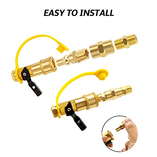 Snapklik.com : 1/4 RV Propane Quick Connect Adapter For Propane Hose ...