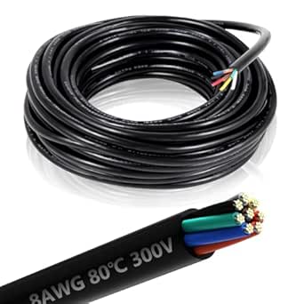 18 Gauge 8 Conductor Electrical Wire, 50FT/15M Thermostat Wire,18AWG ...