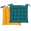 Atout Ciel Set of 2 Two-Tone Square Chair Cushions 40 x 40 cm, Duck Egg ...