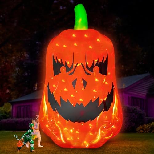 Amazon.com: SEASONBLOW Gigantic 12 Foot Tall Inflatable Jack O'Lantern ...