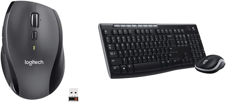 Logitech M705 Marathon Wireless Mouse, 2.4 GHz USB Unifying Receiver ...