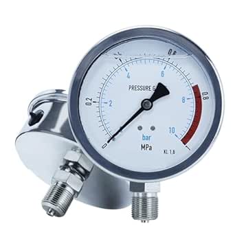 Amazon.com: Air Pressure Gauge 0-60mpa Radial/Axial G1/4 G1/2 Hydraulic Water Oil 304 Stainless ...