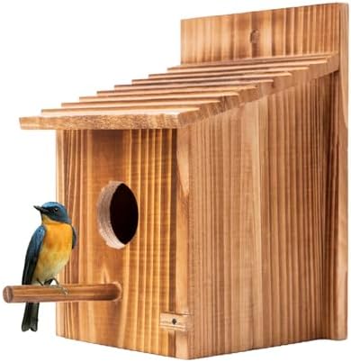 Dewonme Bird Houses for Garden,Bird Box,with Detachable Perch,Outside ...