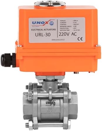 Amazon.com: UNOX 1/2" Motorized Ball Valve 220V AC – Electric Actuated ...