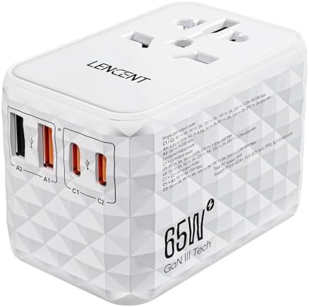Amazon.com: Universal Travel Adapter Offers 5.8A 3X 3.0A USB-C Ports ...