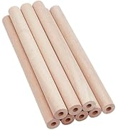 OLYCRAFT 30Pcs 351x7mm Half Round Wood Sticks 3.5mm Thick Unfinished ...