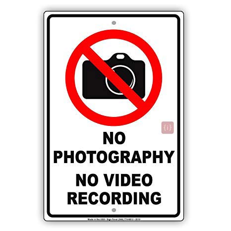 ISEE 360® No Photography and No Video Recording Sticker for Office ...