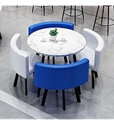 Amazon.com - OCAZI Simple Small Round Table Kitchen Dining Table Set ...
