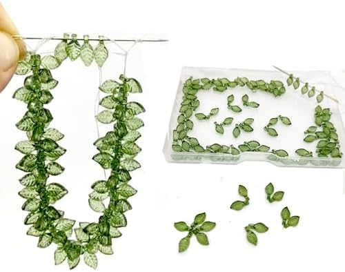 Amazon.com: 200Pcs Green Leaf Charms for DIY Jewelry – Acrylic ...