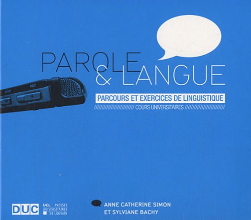 Parole & langue : parcours et exercices de linguistique: DVD: Simon ...