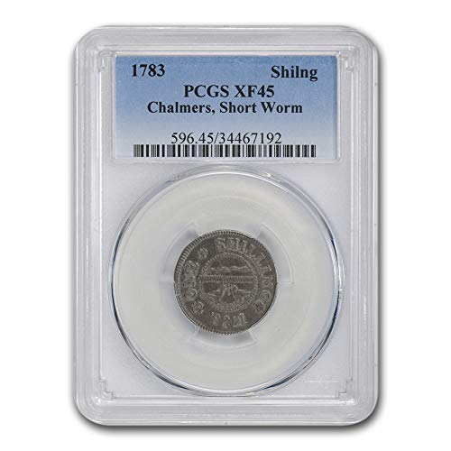 1783 Chalmers Shilling Short Worm Colonial XF-45PCGS Copper XF-45 PCGS ...
